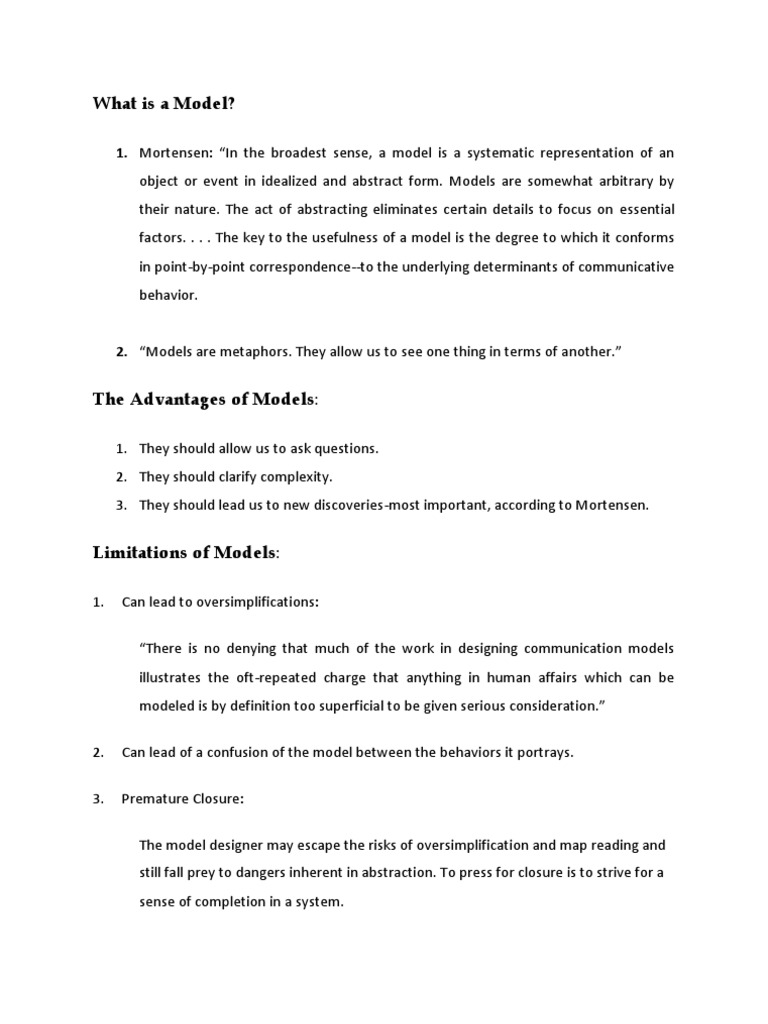 Communication Models | PDF | Interpersonal Relationships | Communication