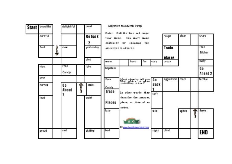 Adverb Board Game | PDF