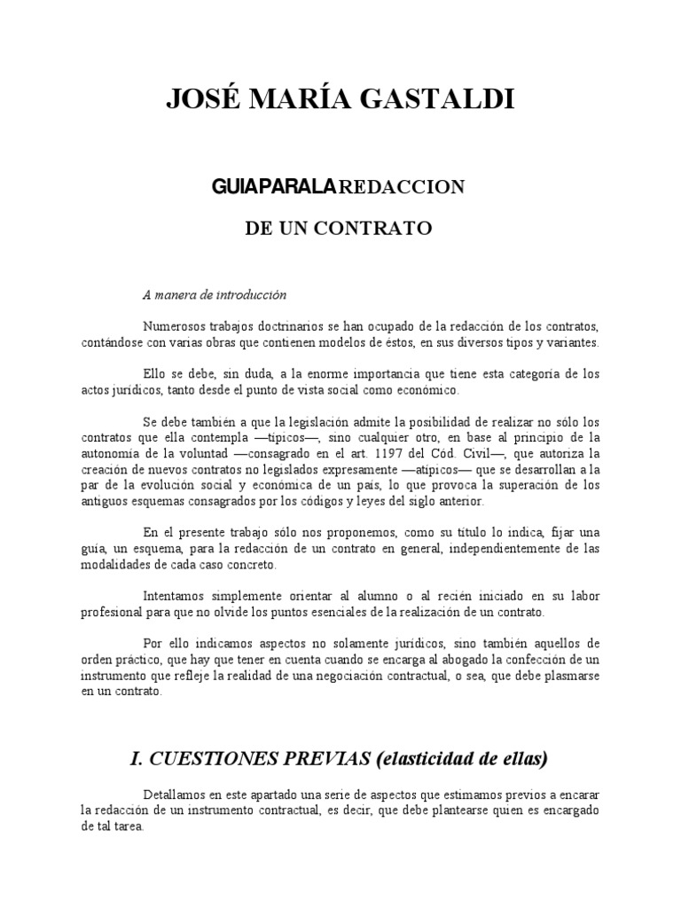 Gastaldi - Guia para La Redaccion de Un Contrato | PDF | Pagos | Justicia