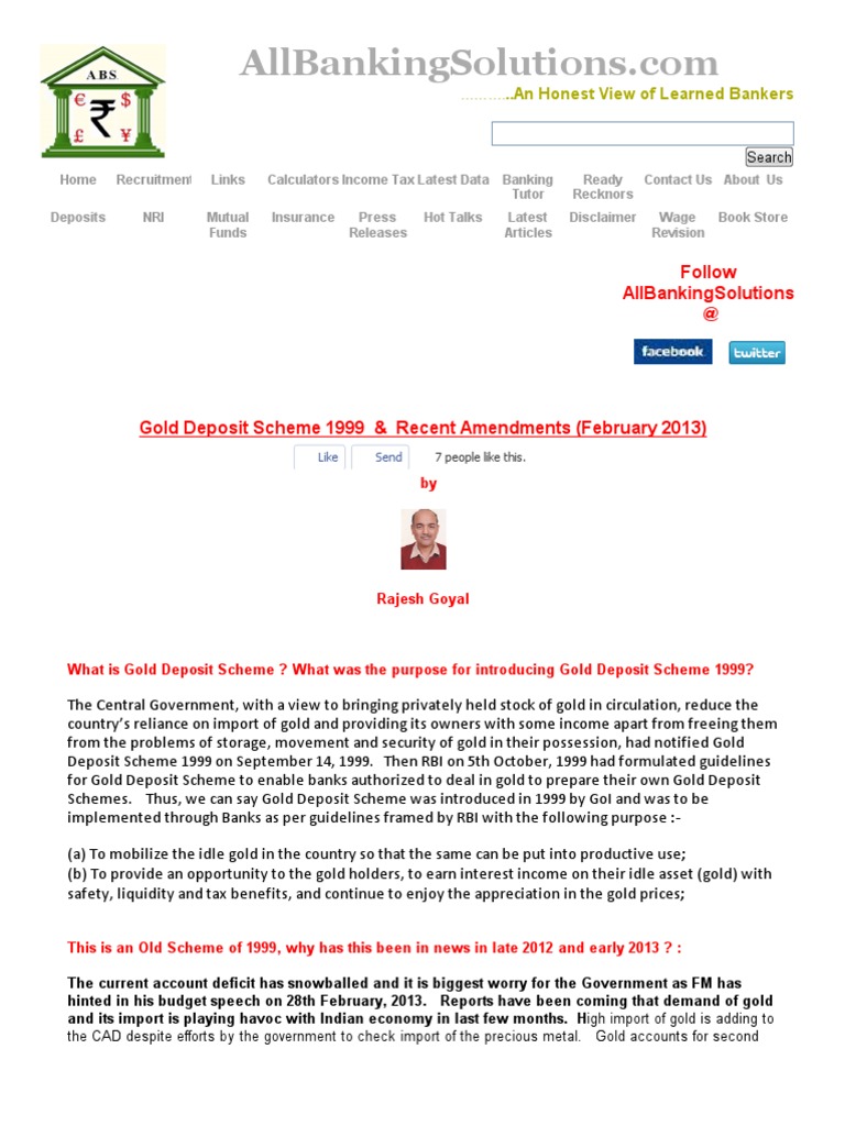 Gold Deposit Scheme Insights | PDF | Deposit Account | Gold