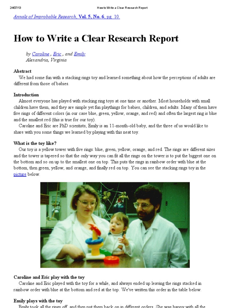 How To Write A Clear Research Report | PDF
