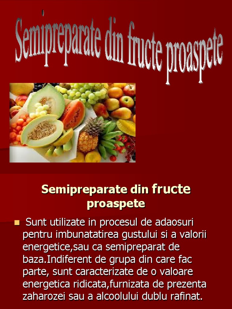 Semipreparate Din Fructe Proaspete | PDF