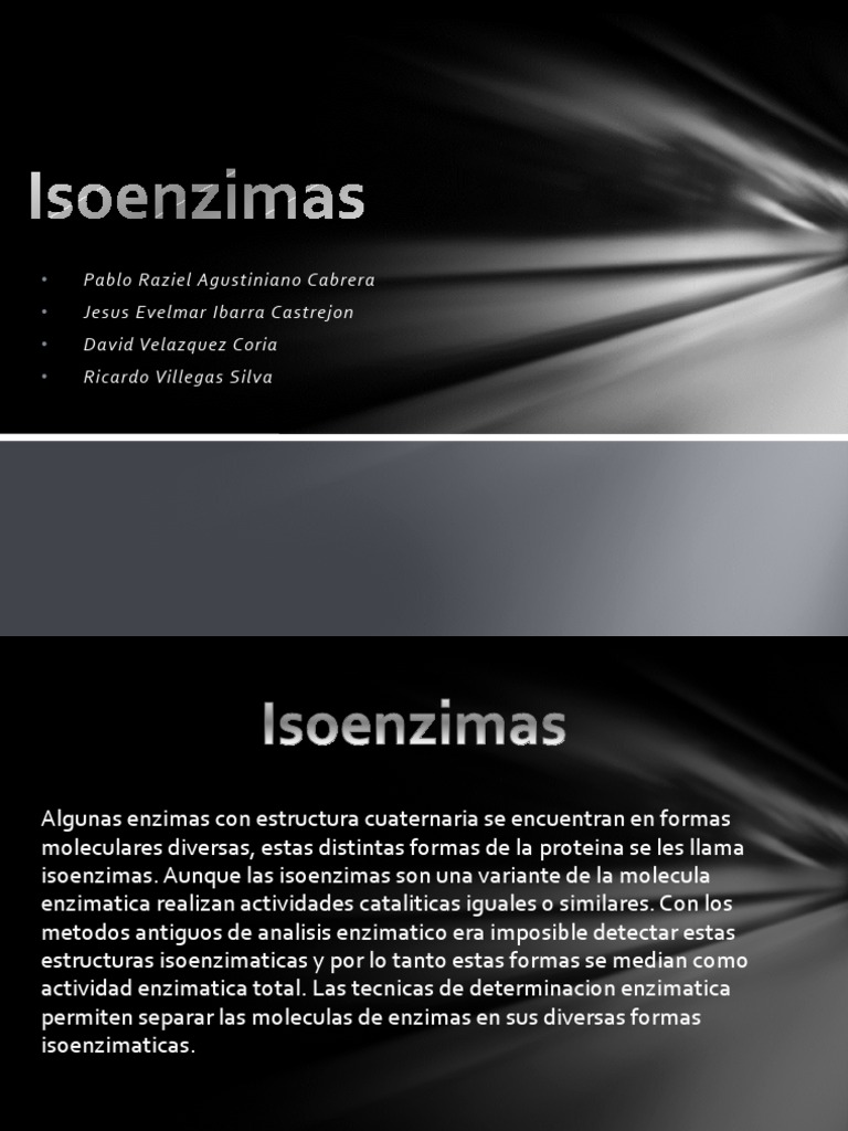 Isoenzimas | PDF | Enzima | Electroforesis