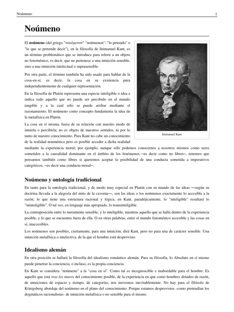 Noúmeno | PDF | Noumenon | Lógica