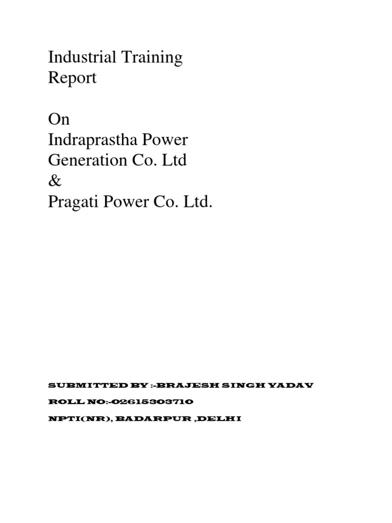 Industrial Training Report-IPGCL& PPCL | PDF | Boiler | Turbine