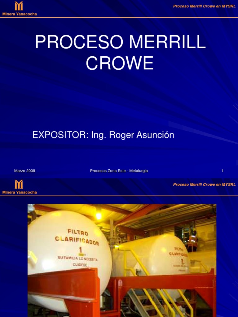 Proceso Merrill Crowe | PDF | Filtración | Oro