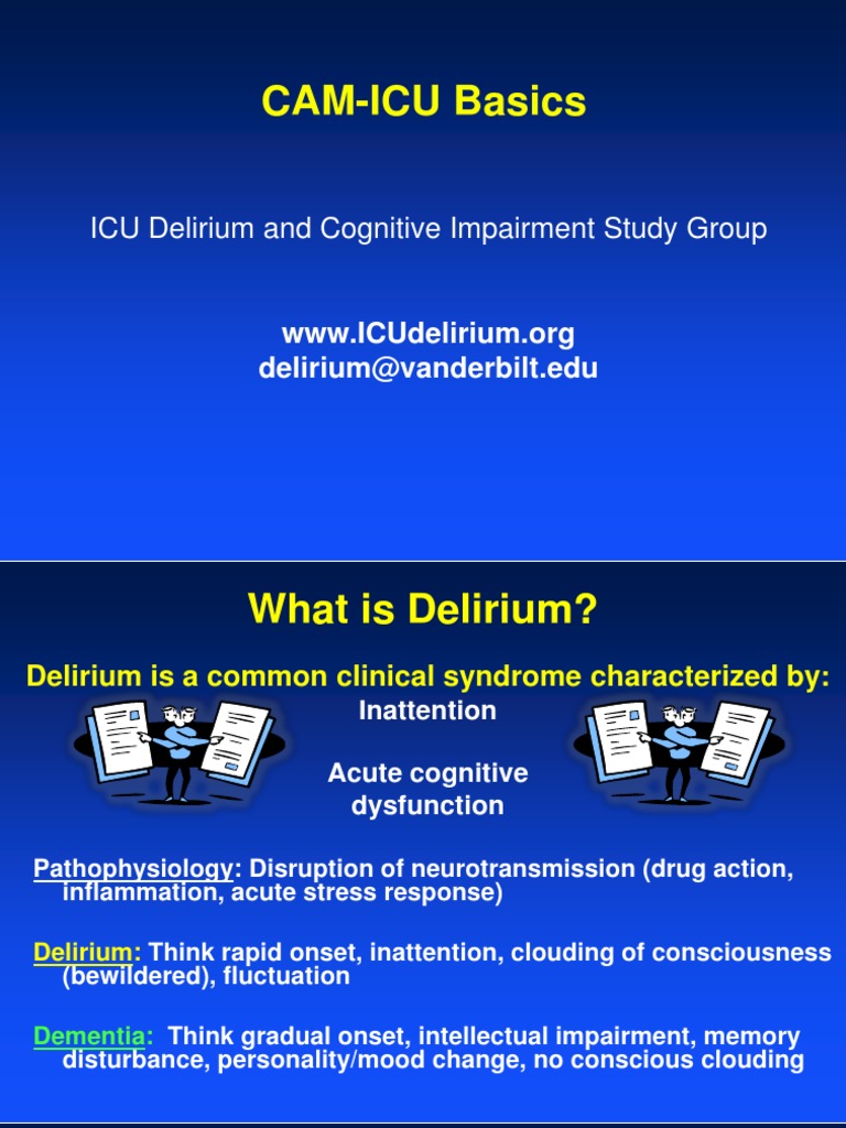 CAM-ICU Delirium Assessment Guide | PDF | Wellness