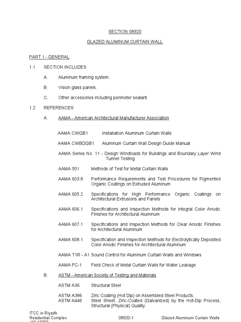 ITCC in Riyadh Residential Complex J10-13300 08920-1 Glazed Aluminum ...