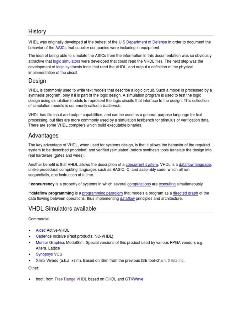 VHDL | PDF | Vhdl | Field Programmable Gate Array