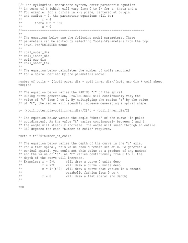 Spiral Equation | PDF
