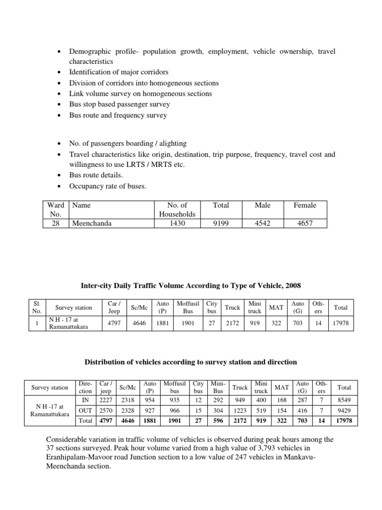 Transportation Report Natpac | PDF | Bus | Truck