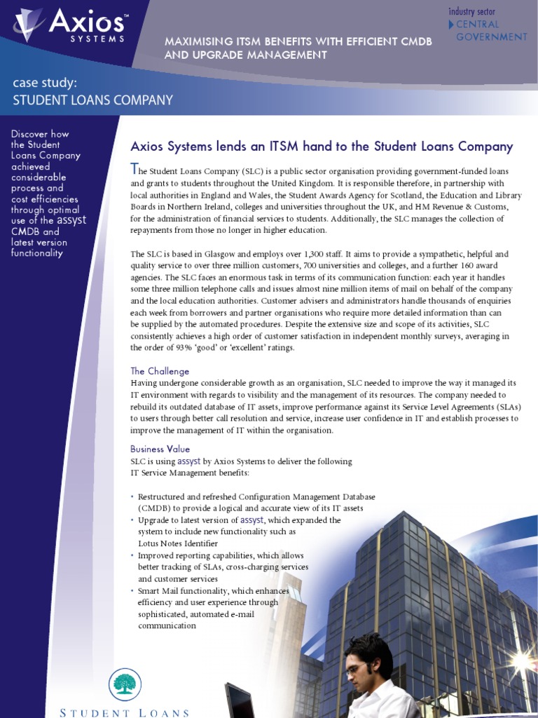 Axios Systems: Student Loans ITIL ITSM CMDB Case Study | PDF | It ...