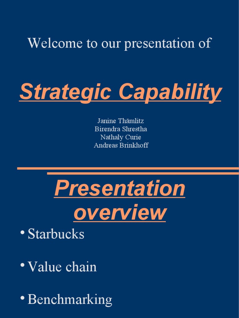 Strategic Capability Starbucks | PDF