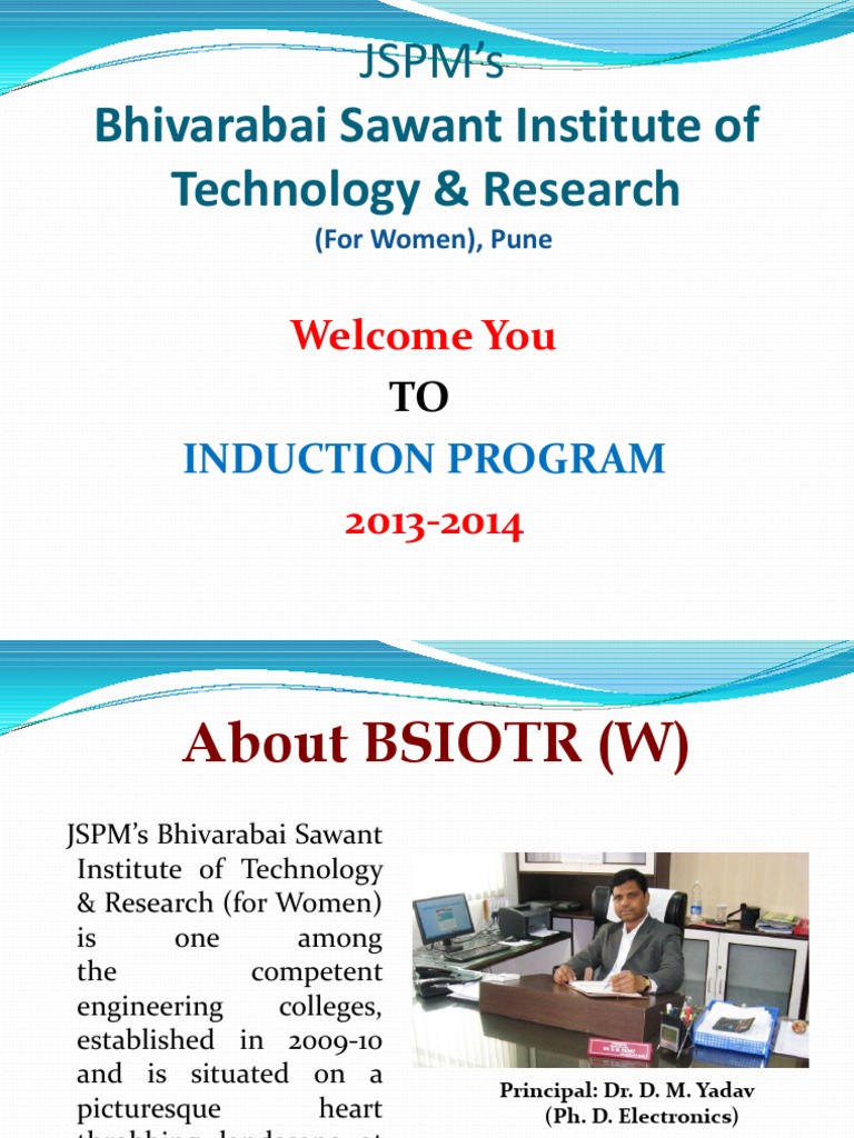 Bhivarabai Sawant Institute of Technology & Research: JSPM's | PDF ...