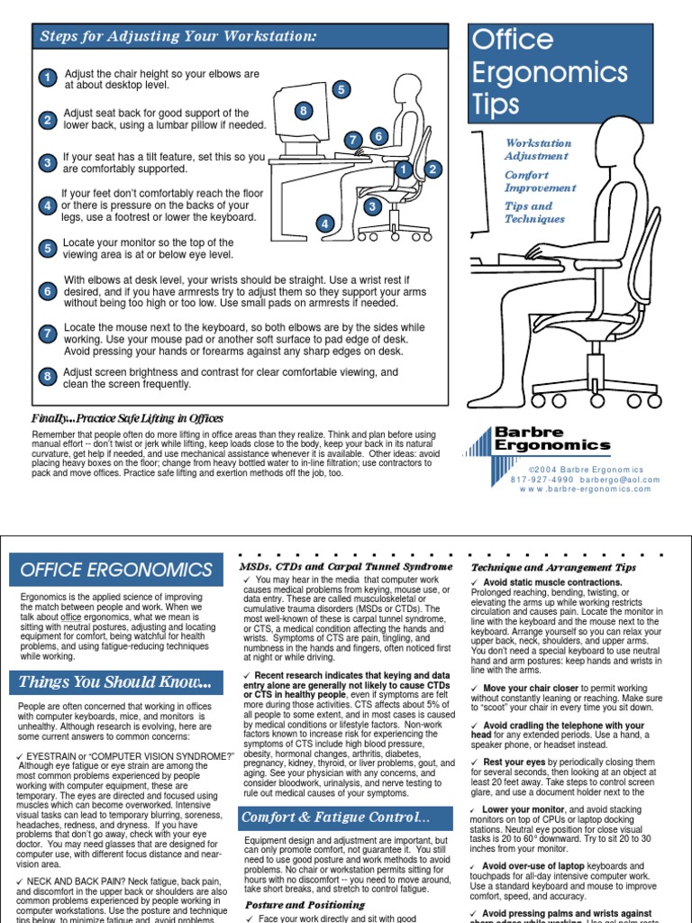 Office Ergonomics Tips: Steps for Adjusting Your Workstation