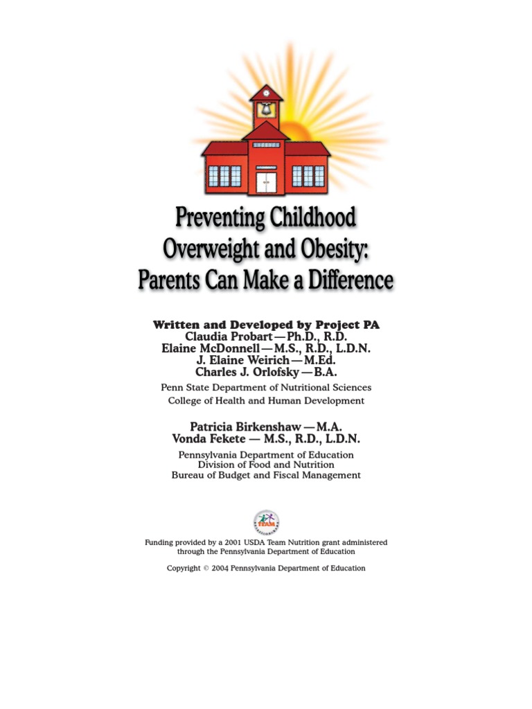 Preventing Childhood Overweight and Obesity: Parents Can Make A Difference | PDF | School Meal ...