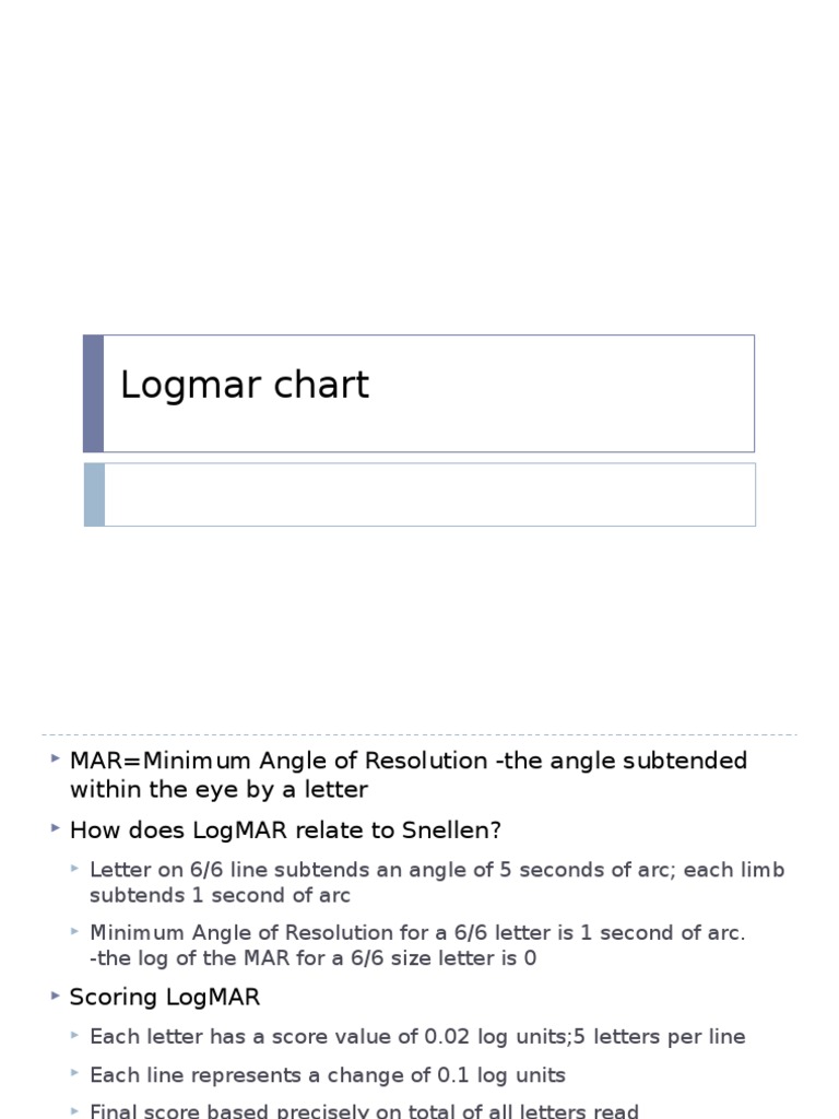 Logmar Chart | PDF
