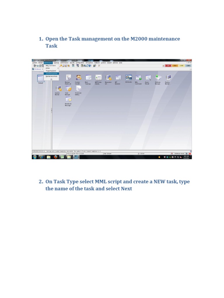 MML Task Management for Huawei M2000 | PDF | Technology & Engineering