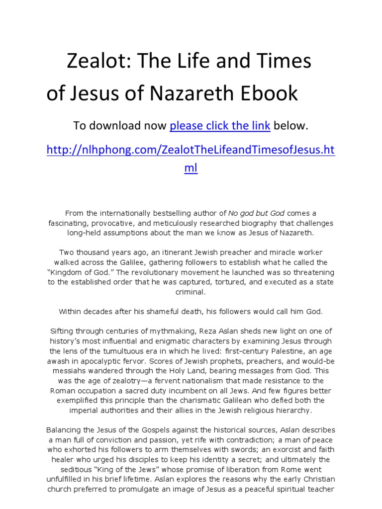 Zealot: Jesus of Nazareth Unveiled | PDF | Gospel Of Mark | Gospels