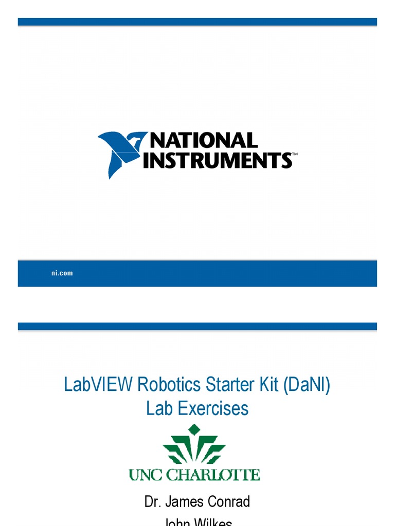 TS5040 - LabVIEW Robotics Starter Kit (DaNI) Lab Exercisesf | Download ...
