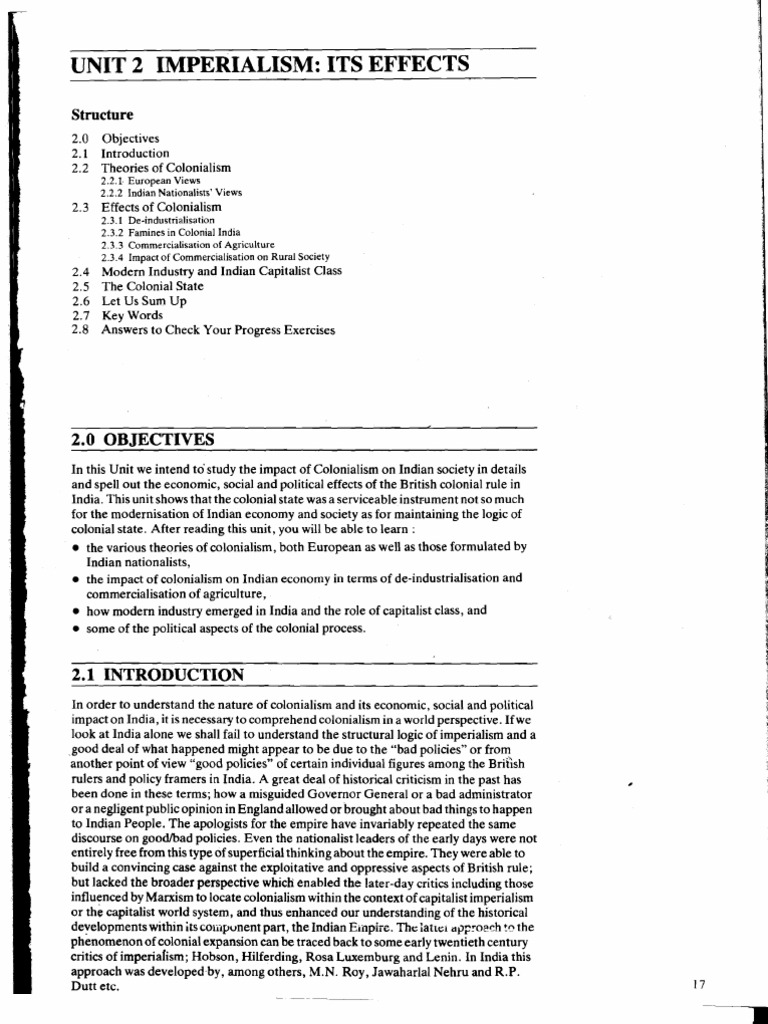 Unit-2 Imperialism, Colonialism and Nationalism PDF | PDF | Imperialism ...