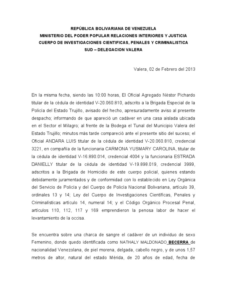 Acta Policial | PDF | Policía | Venezuela