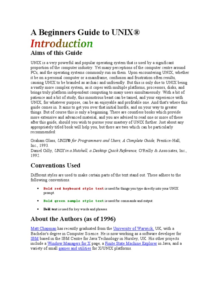A Beginners Guide To UNIX | PDF | File Transfer Protocol | Command Line ...