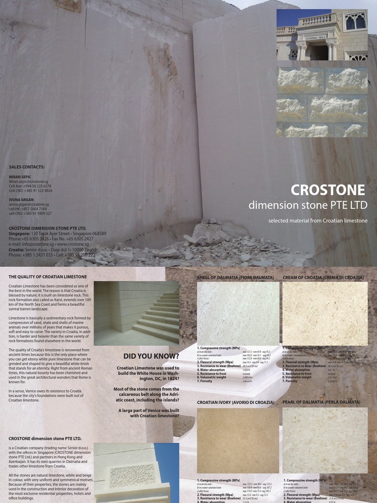 Crostone Catalogue 1 | PDF | Limestone | Croatia