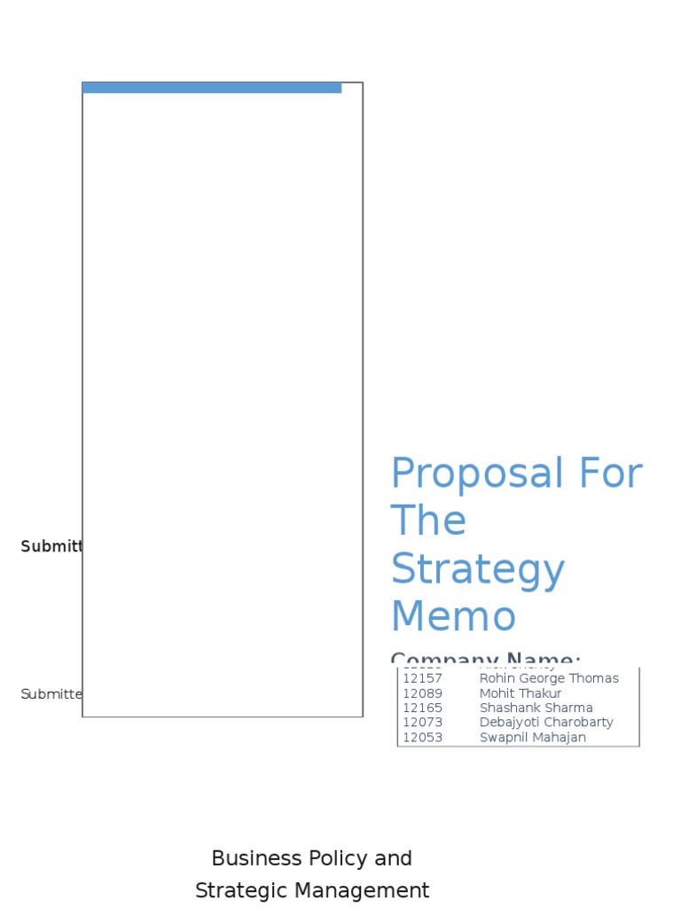 C10 Strategy Memo Proposal | PDF | Apple Inc. | Steve Jobs