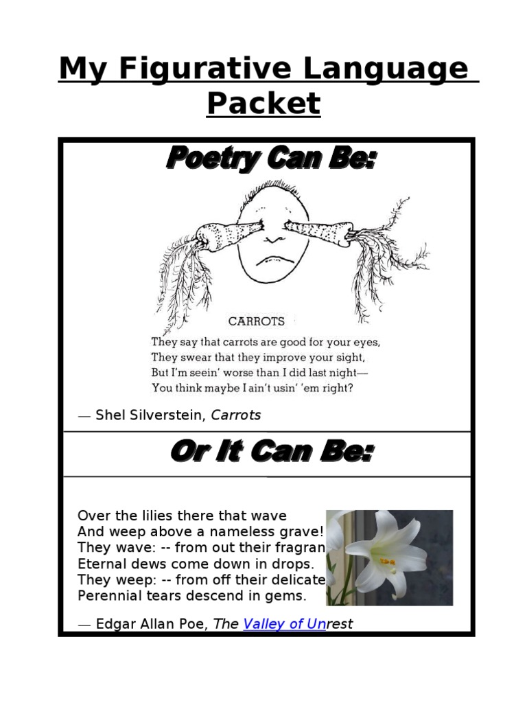 Figurative Language Packet | PDF | Poetry | Senses