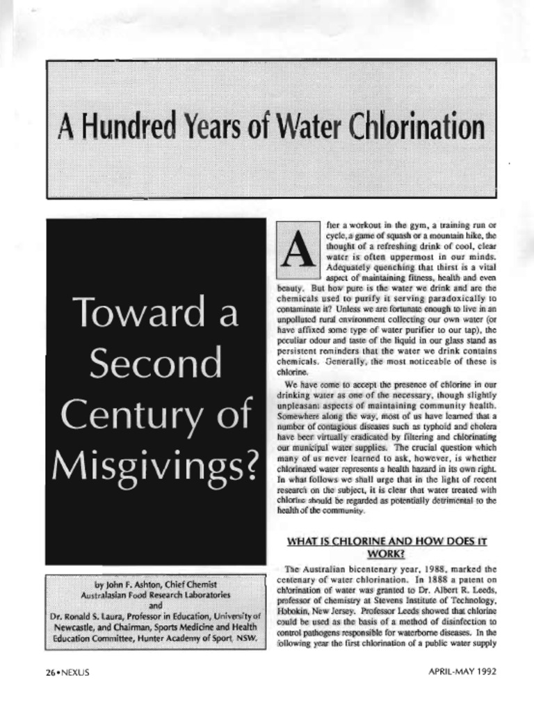 What Is Chlorine and How Does It Work?: APRIL-MAY 1992 | PDF | Chlorine ...