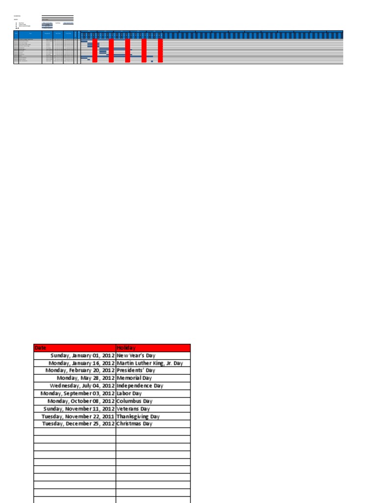 Excelindo Gantt Chart Lite - Team Project - Dayview V3.12 | PDF