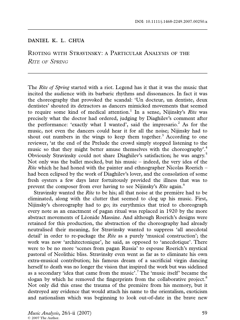 Analysis of Rite of Spring | PDF