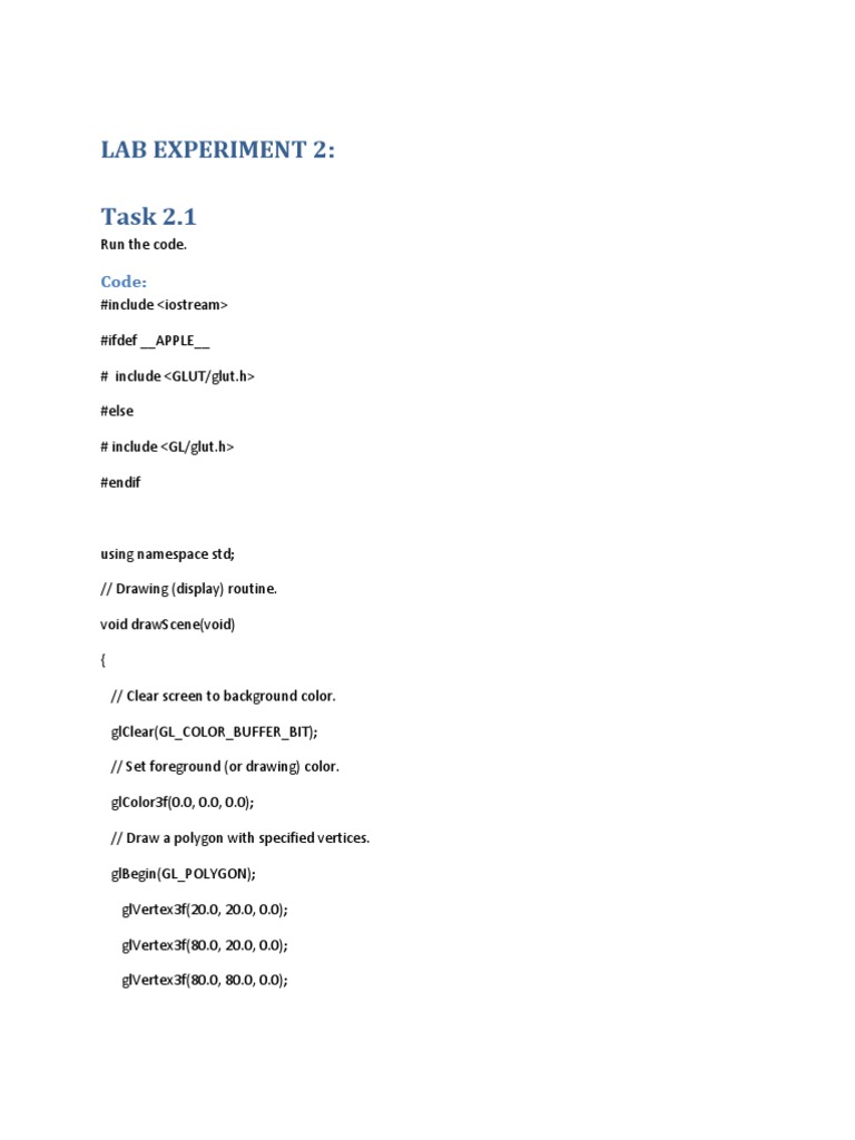 Computer Graphics Through Opengl: From Theory To Experiments Experiments Chapter 2 | PDF ...