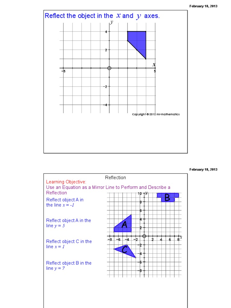 Reflection Grid Worksheet | PDF