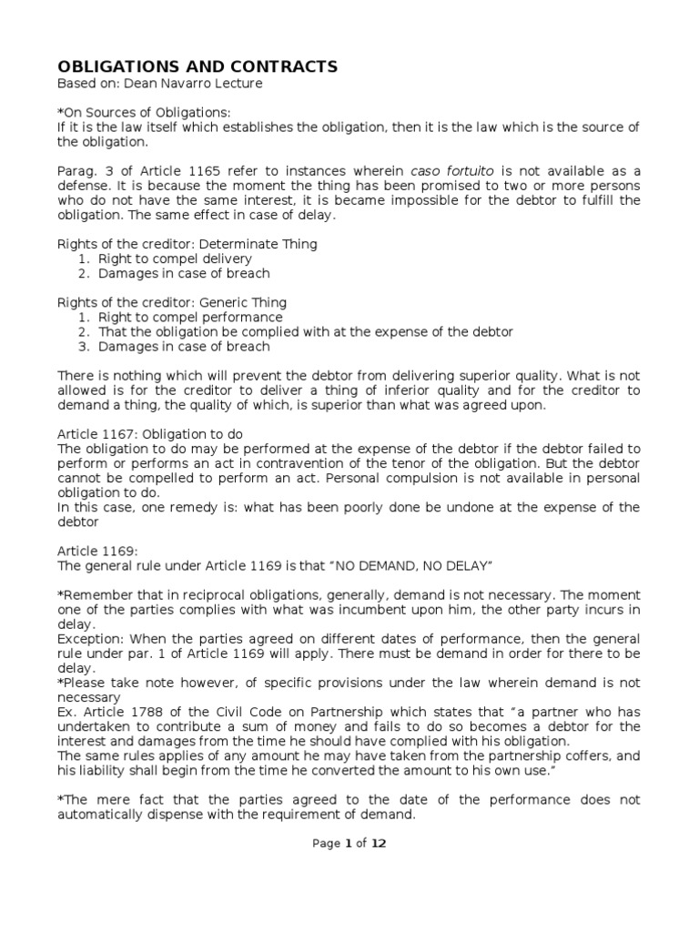 Oblicon | PDF | Rescission | Legal Tender