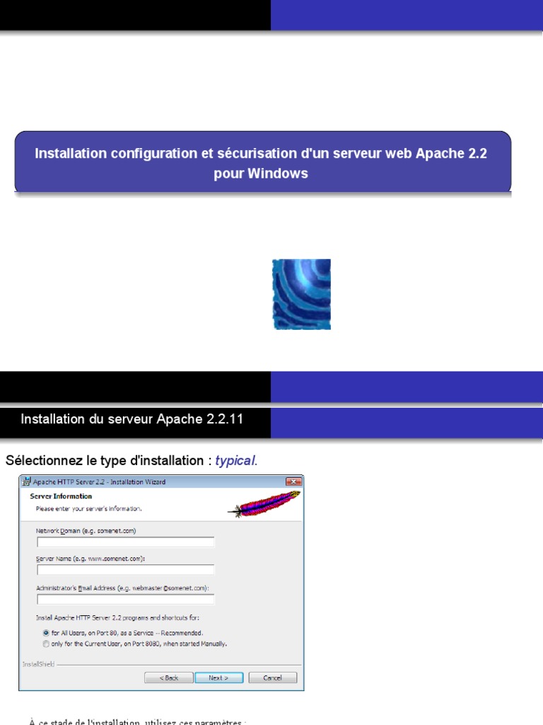 Installation Configuration Et Sécurisation D'un Serveur Web Apache 2.2 Pour Windows | PDF ...