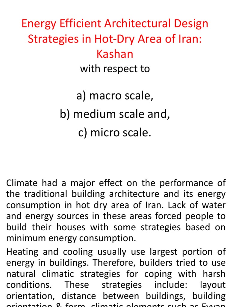 Energy Efficient Design Strategies in Hot-Dry Area | PDF | Building ...