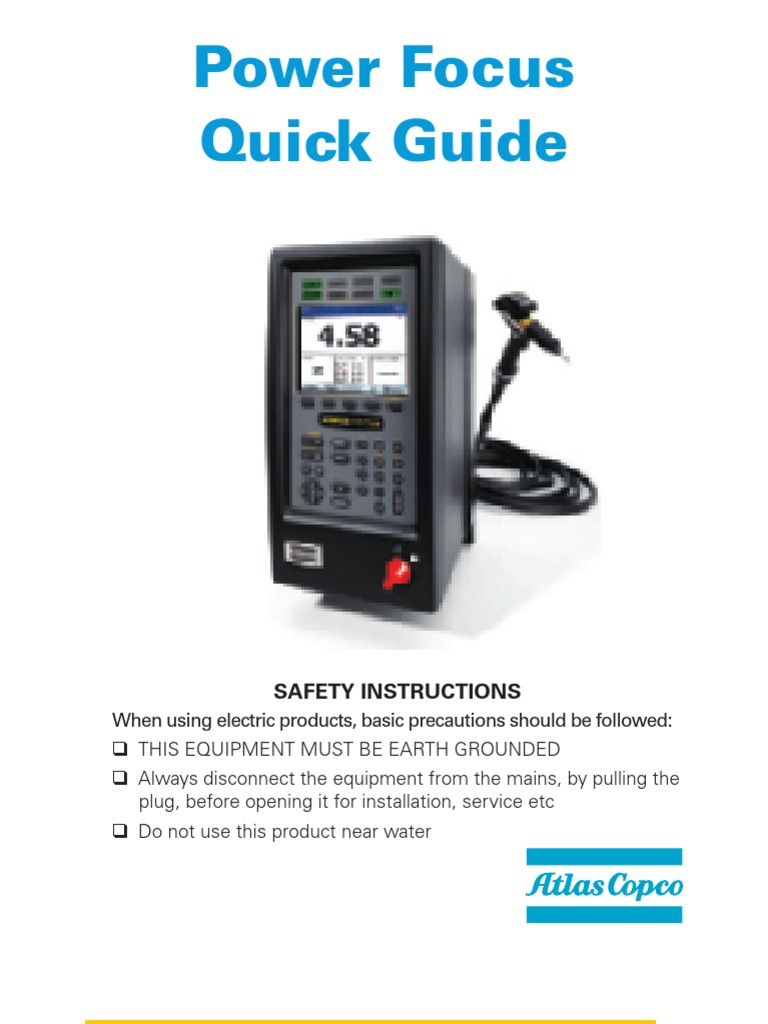 Power Focus 4000 Quick Guide | PDF | Screw | Port (Computer Networking)