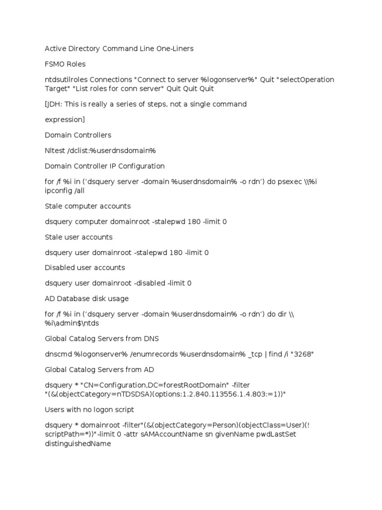 Active Directory CLI Guide | PDF | Active Directory | Domain Name System