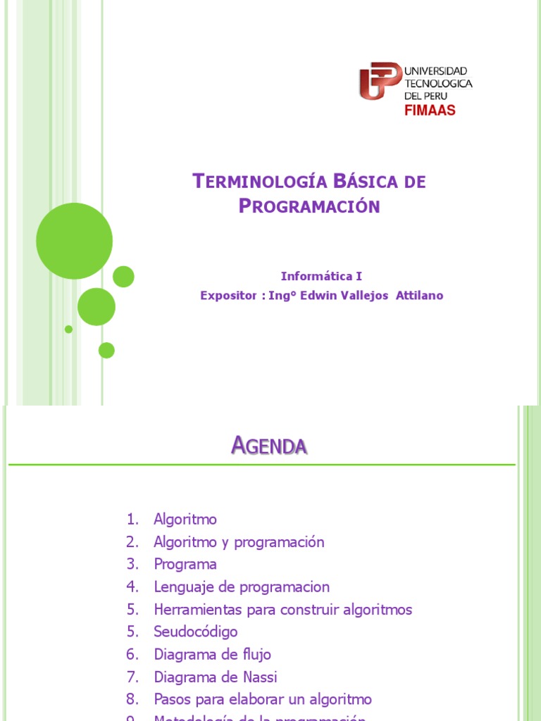 INF1 Teoria General | PDF | Algoritmos | Lenguaje de programación