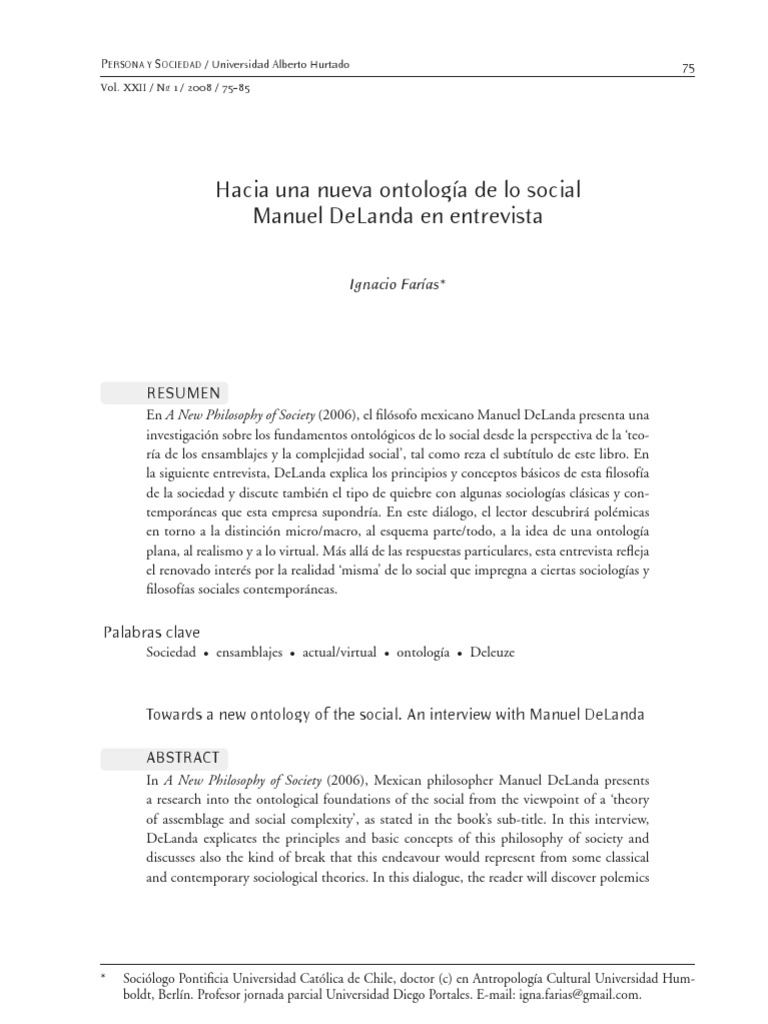 Manuel de Landa | PDF