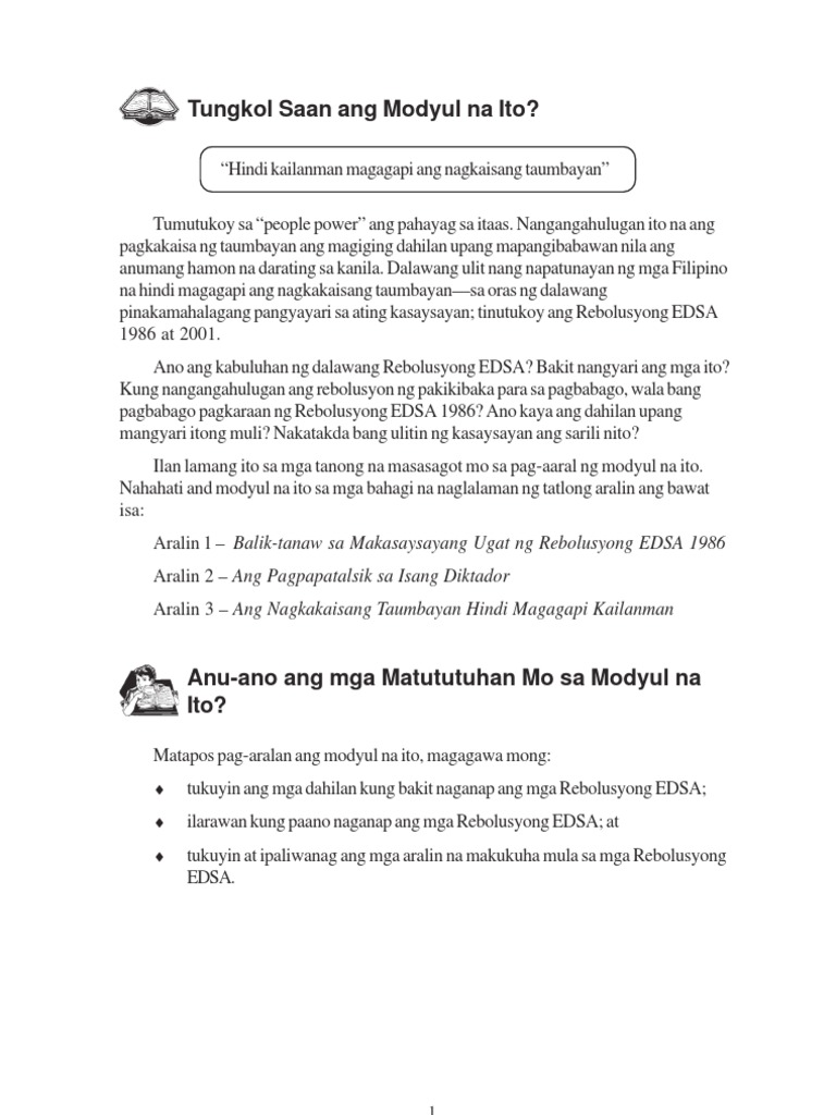 Ang Rebolusyon Sa EDSA 1986 | PDF