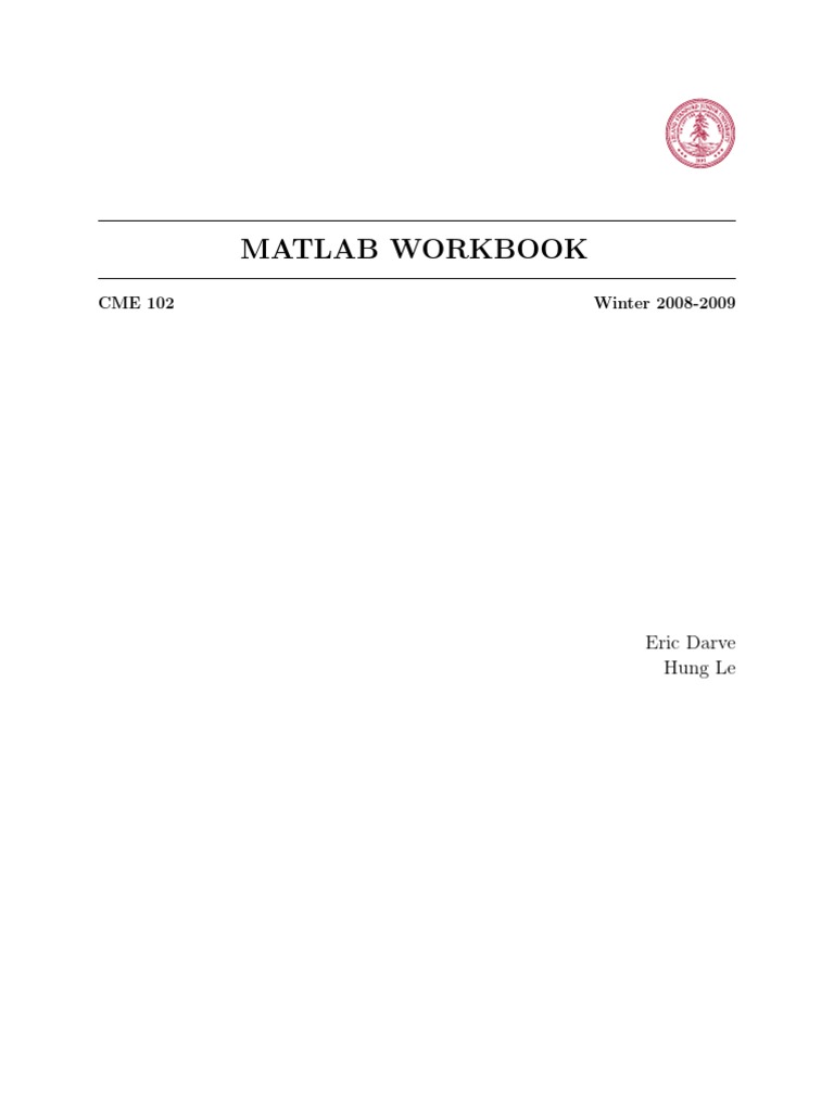 Darve Cme102 Matlab | PDF
