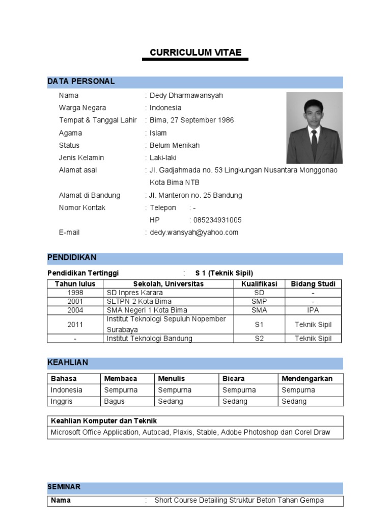 CV Dedy | PDF