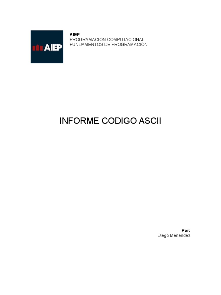 Informe Codigo Ascii | PDF | Ascii | Informática