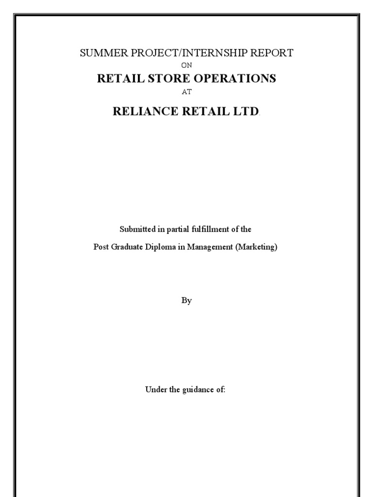 Retail Store Operations | PDF | Errors And Residuals | Retail