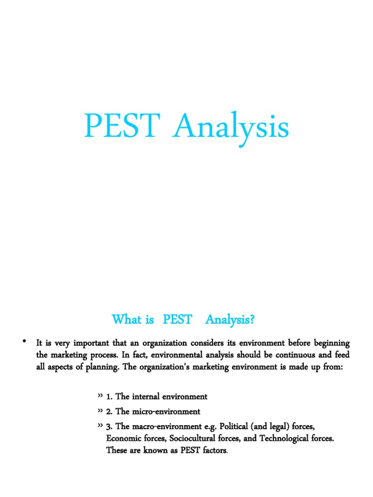 PEST Analysis | PDF