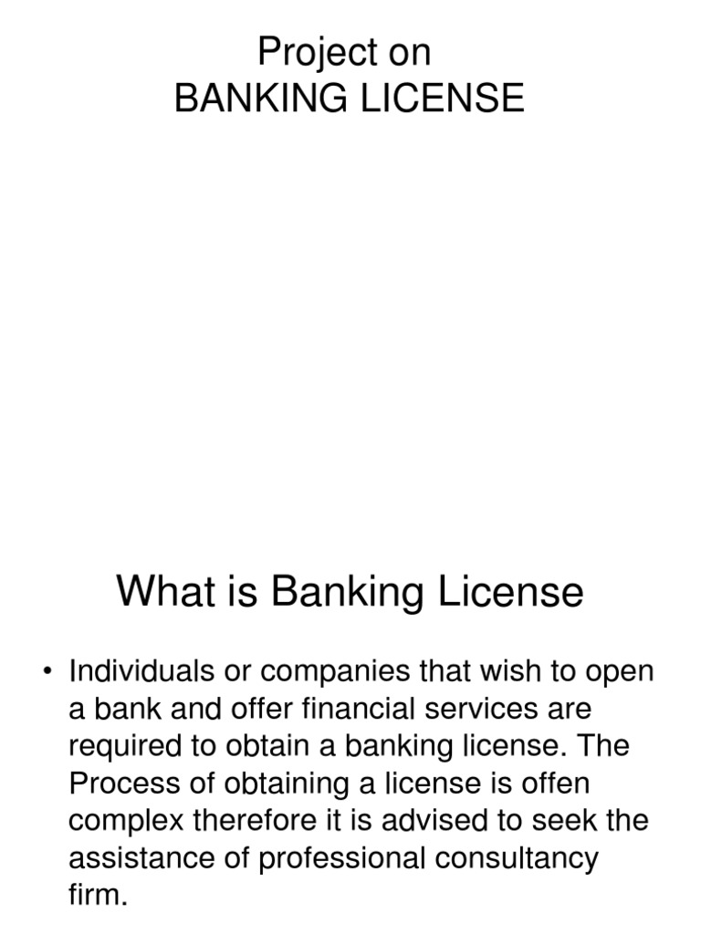 Banking Licence | PDF | Financial Inclusion | Banks