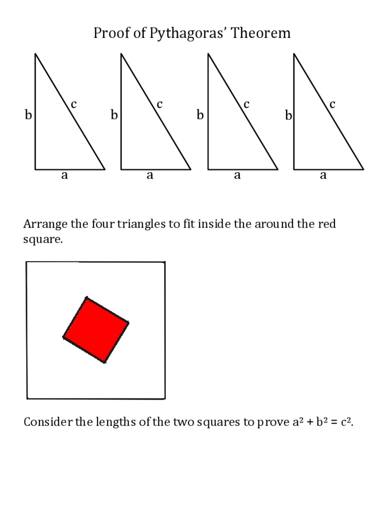 Proof of Pythagoras' Theorem | PDF | Teaching Methods & Materials